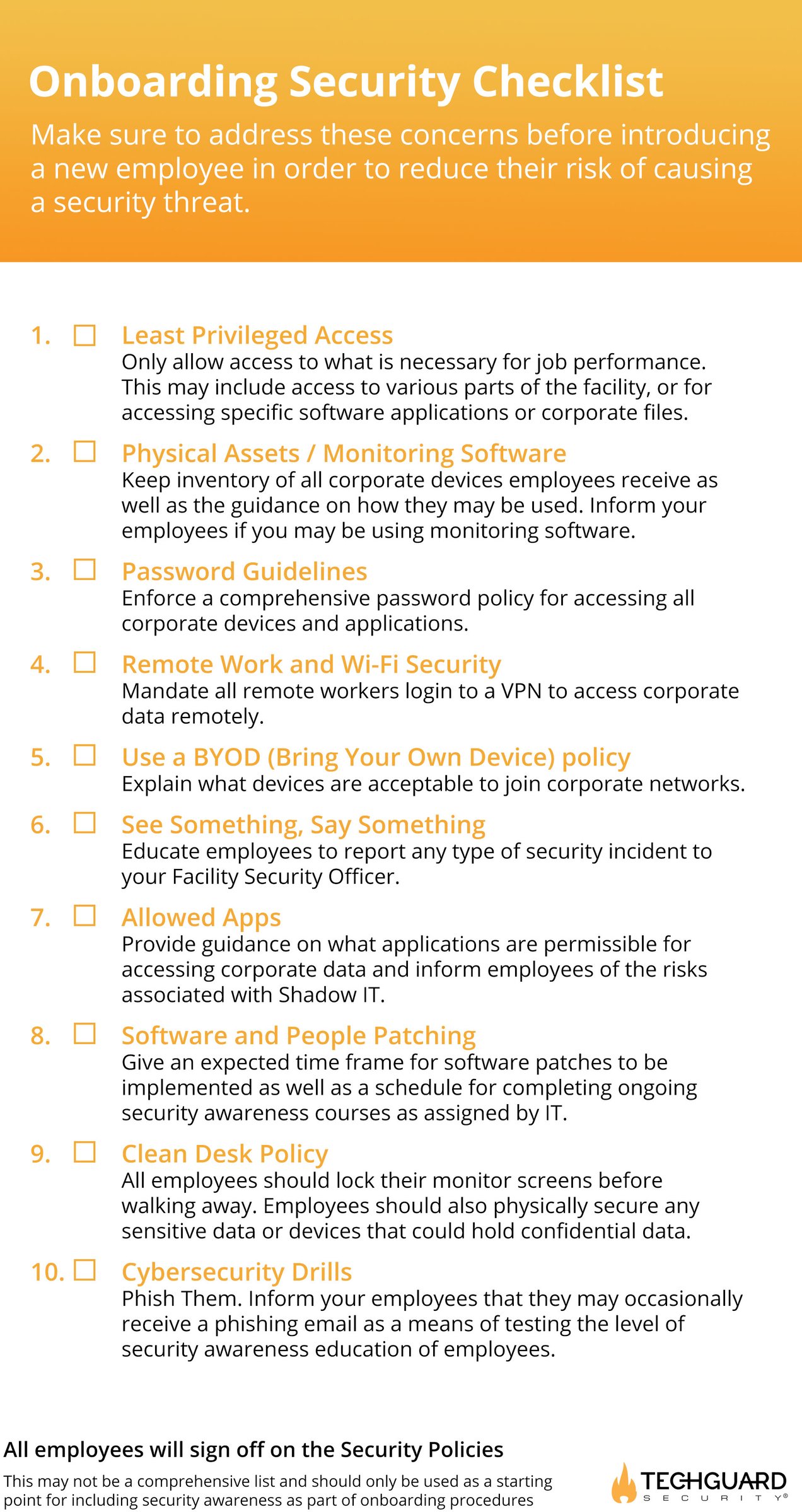 Onboarding Checklist